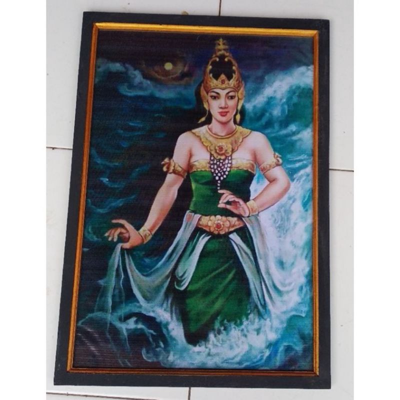 Jual Hiasan dinding lukisan cetak Nyi Roro kidul plus bingkai ukuran ...