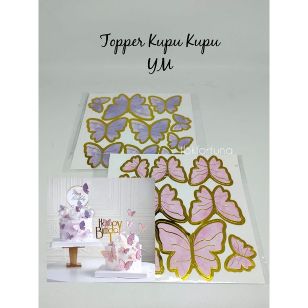 Jual Topper Hiasan Kupu- Kupu ( Ungu&Pink) | Shopee Indonesia