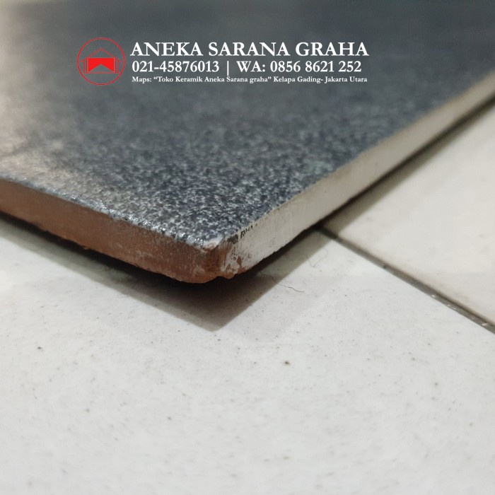 Jual keramik lantai hitam kasar ASIA TILE OSCAR BLACK 40x40 isi 6 ...
