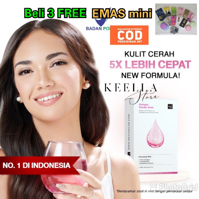 Jual BEAUDELAB COLLAGEN New Lab Newlab powder drink rasa strawberry 5 ...