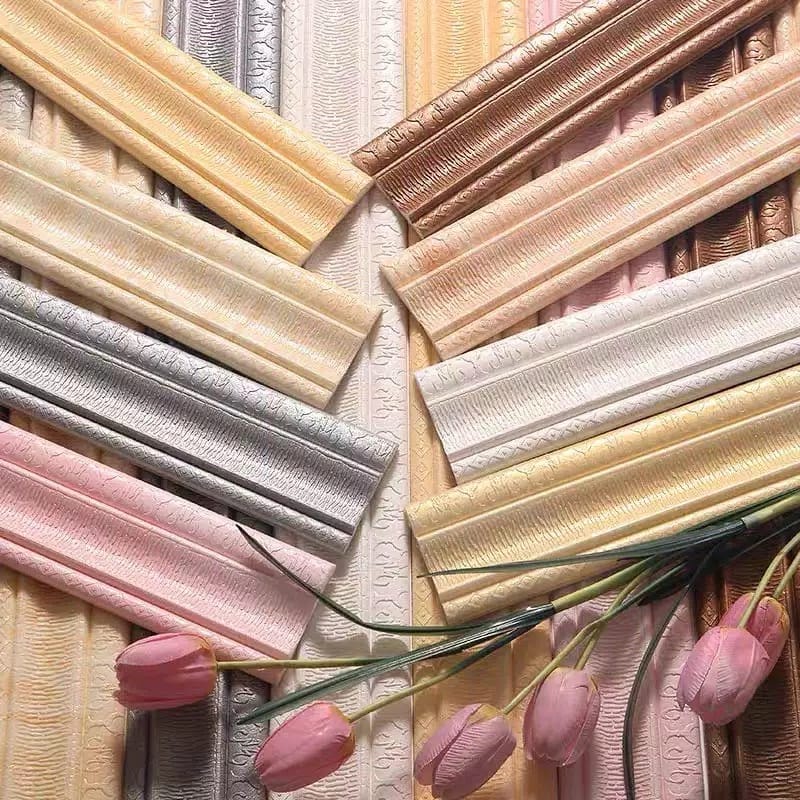 Jual [ NEW ] Wall Border List Foam 3D 8mm Wallpaper Tebal List Dinding ...