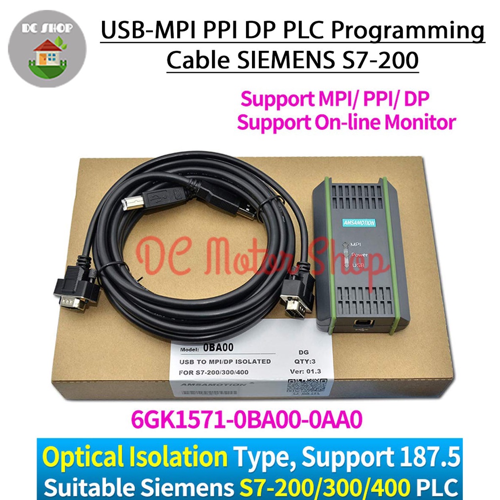 Jual USB-MPI PPI DP PLC Programming Cable SIEMENS S7-200/300/400 S7-300 ...