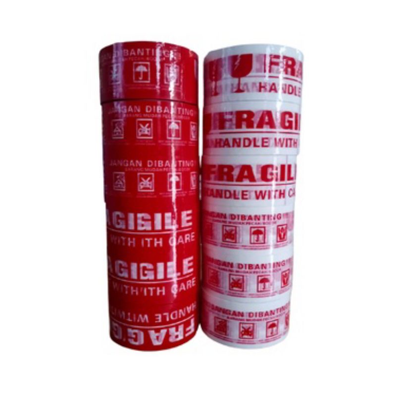 Jual LAKBAN FRAGILE MERAH(48MM x 50Y) | Shopee Indonesia