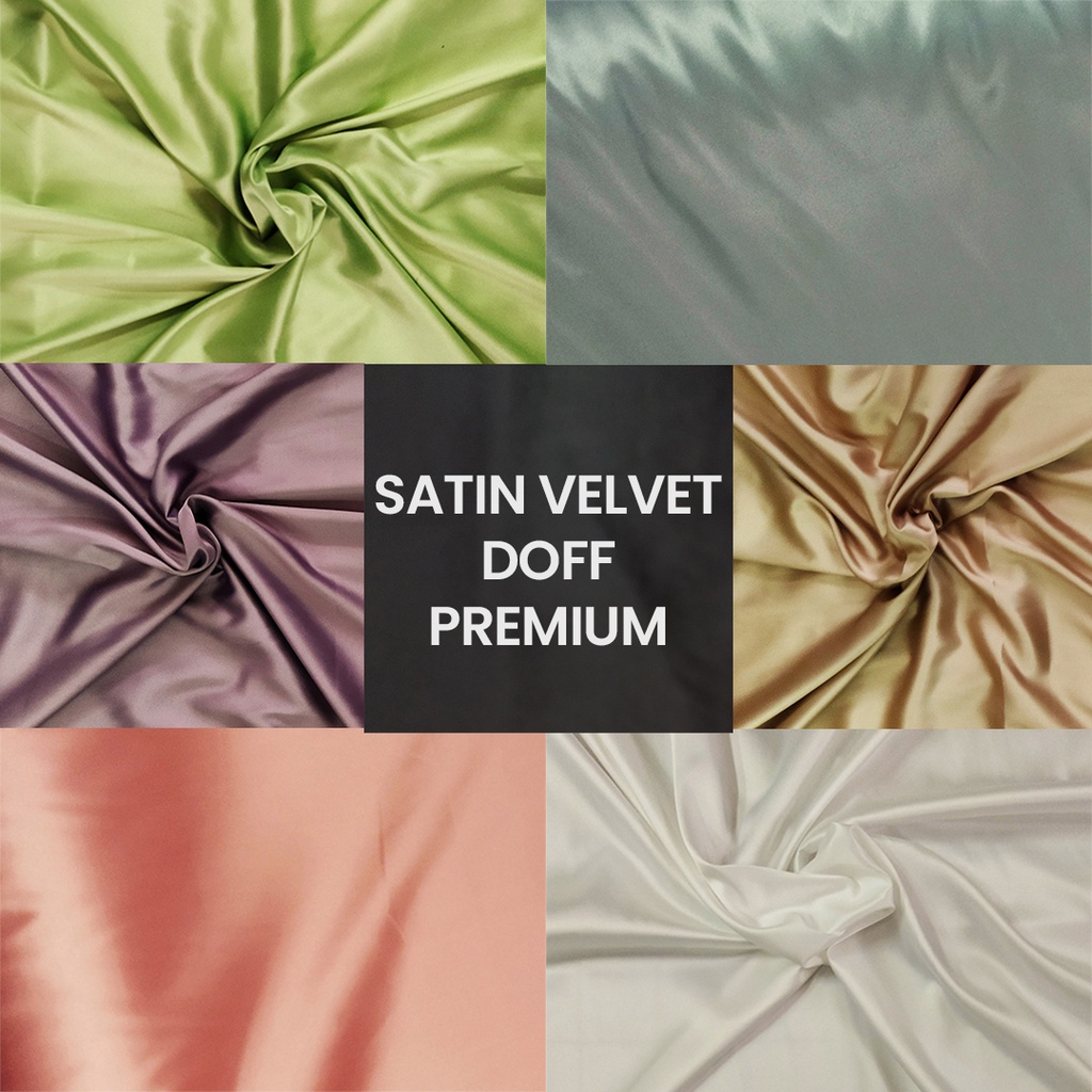 Jual Satin Velvet Doff Premium | Saten Velvet Bahan Kain Bridesmaid - 0 ...