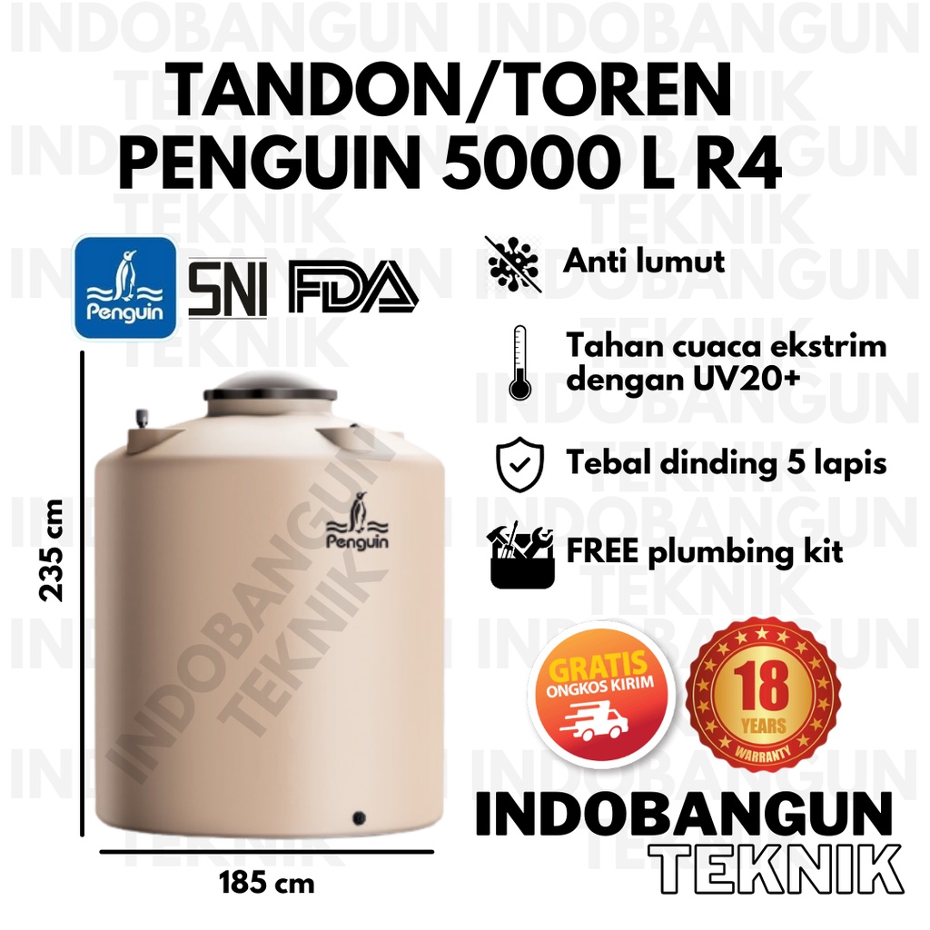 Jual Toren Air Tangki Air Tandon Air Penguin TB500 5100 Liter 5000 ...