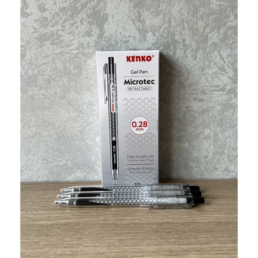 Jual Pulpen Kenko Gel Pen Microtec Retractable 0.28mm | Shopee Indonesia