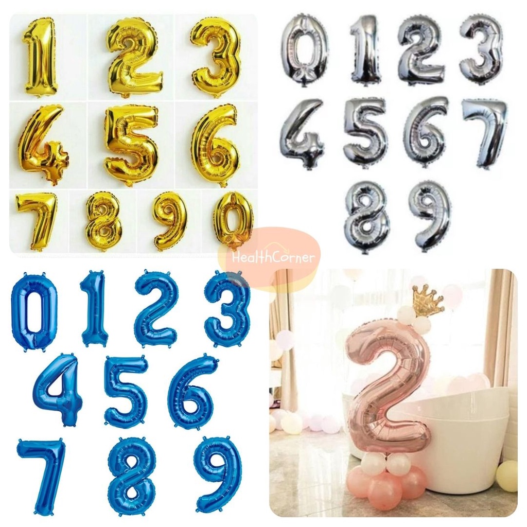 Jual Balon Foil Angka / Huruf Ulang Tahun / Balloon Foil Birthday Party ...