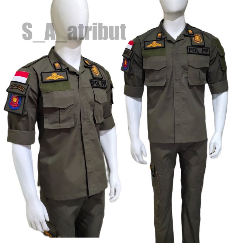 Jual PDL POL PP seragam pdl satpol pp lengkap | Shopee Indonesia