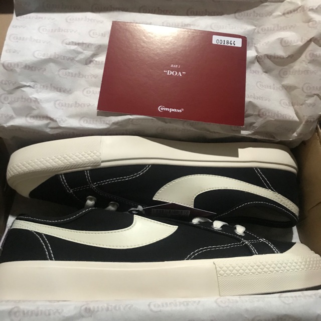 Jual Sepatu Compass Gazelle Low Black White | Shopee Indonesia