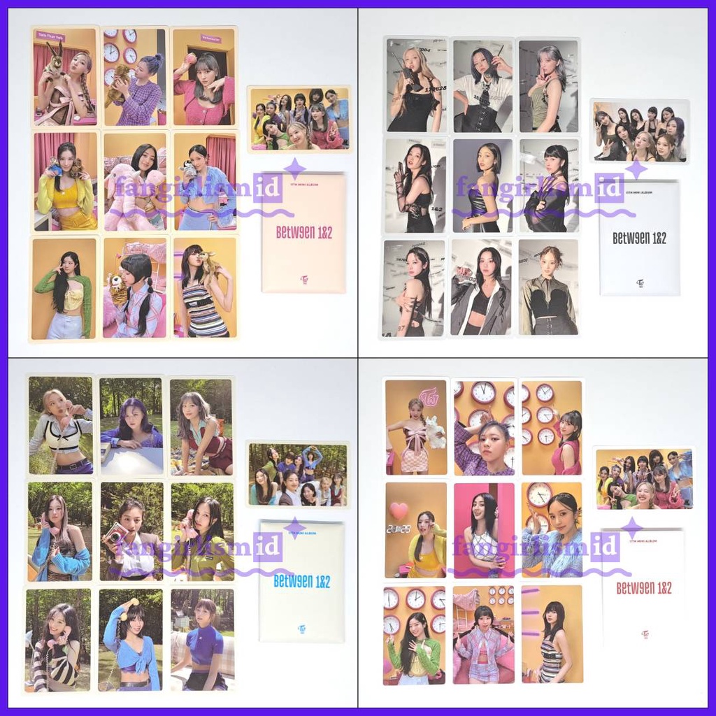 Jual [OFFICIAL] Twice - Between 1&2 - Photocard Set - Nayeon Jeongyeon Momo Sana Jihyo Mina ...