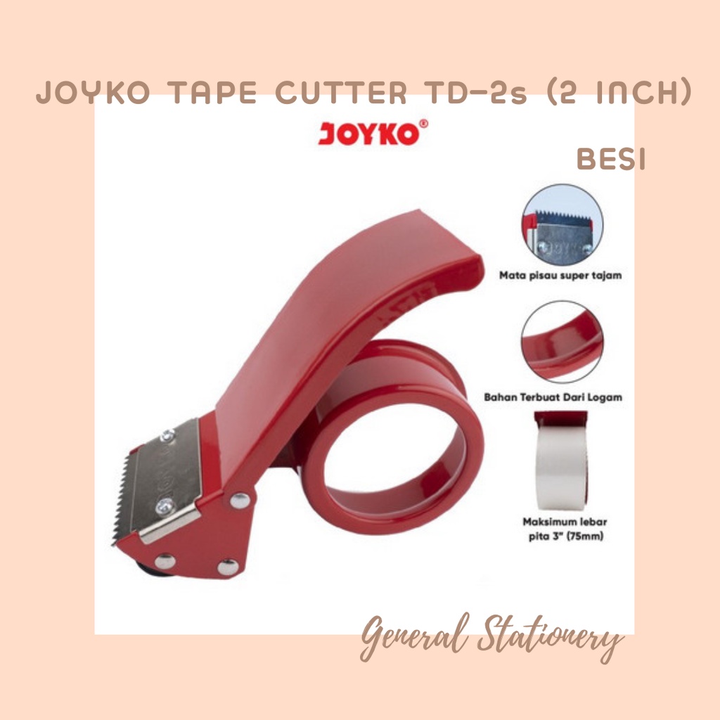 Jual Joyko Tape Cutter TD-2S / Joyko Dispenser Lakban 2inch (Besi ...