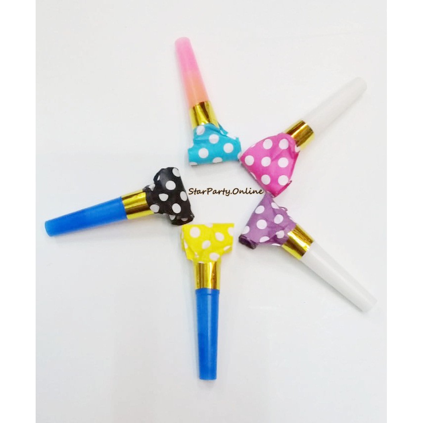 Jual Terompet Pendek Polkadot 10pcs /Terompet Lidah /Terompet Ultah ...