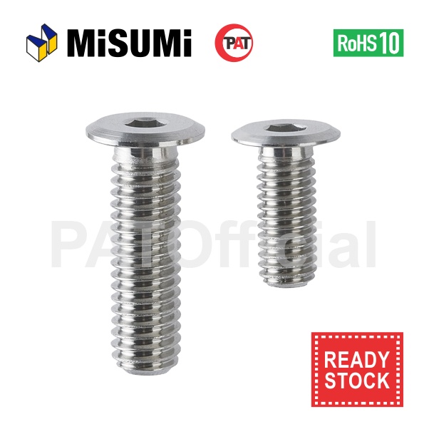 Jual MISUMIUltra Low Head Cap Screws Hex Sockets CBSTSR3-10 S/D CBSTSR3 -12 | Shopee Indonesia