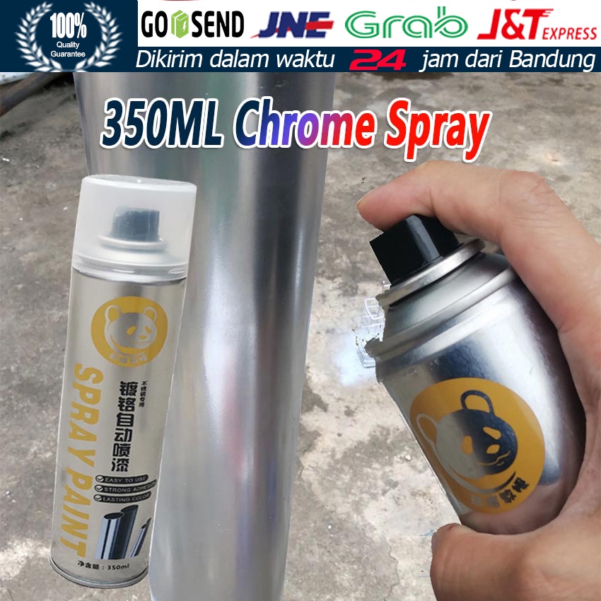Jual Panda Chrome Metallic Spray Paint High Gloss Finish Chrome 3500 ml ...