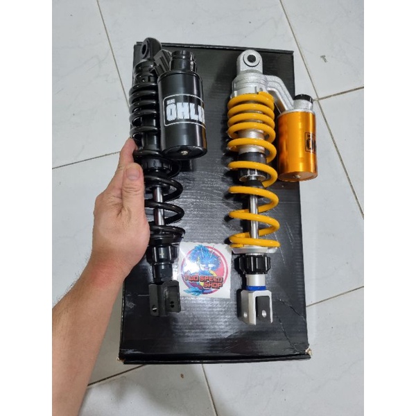 Jual shockbreaker shock ohns tabung atas 330mm full black dan kuning ...