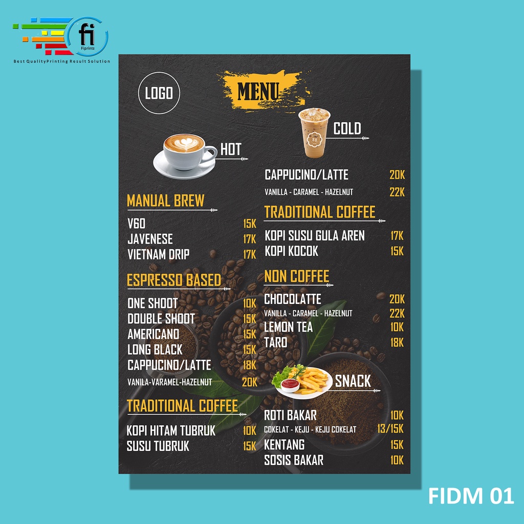 Jual Jasa Desain Daftar Menu Makanan & Minuman Custom | Edit menu Cafe ...