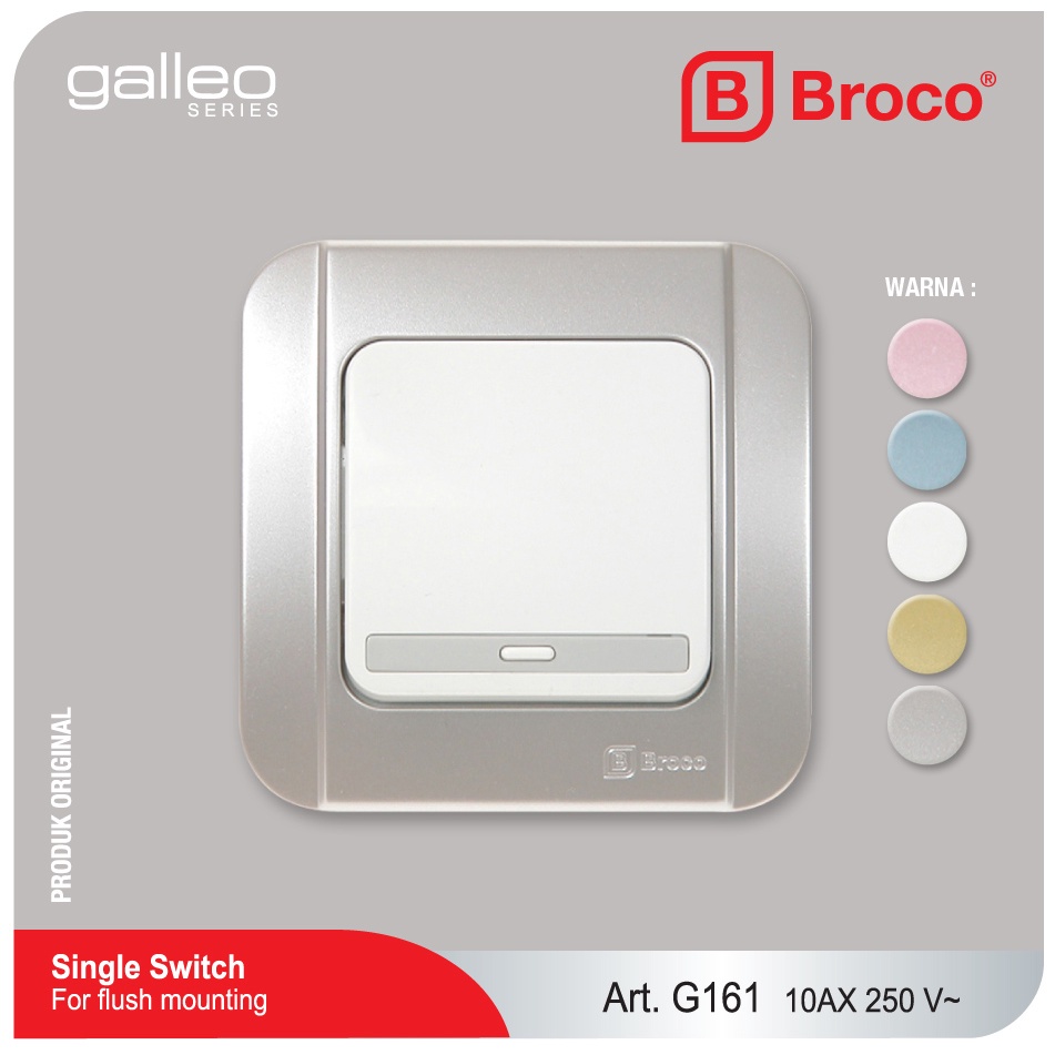 Jual Broco Electrical Galleo G161 Saklar Engkel | Shopee Indonesia
