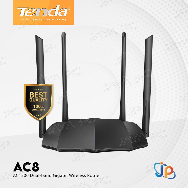 Jual Tenda AC8 AC1200 Smart Dual-Band WiFi Wireless Network Router Extender | Shopee Indonesia