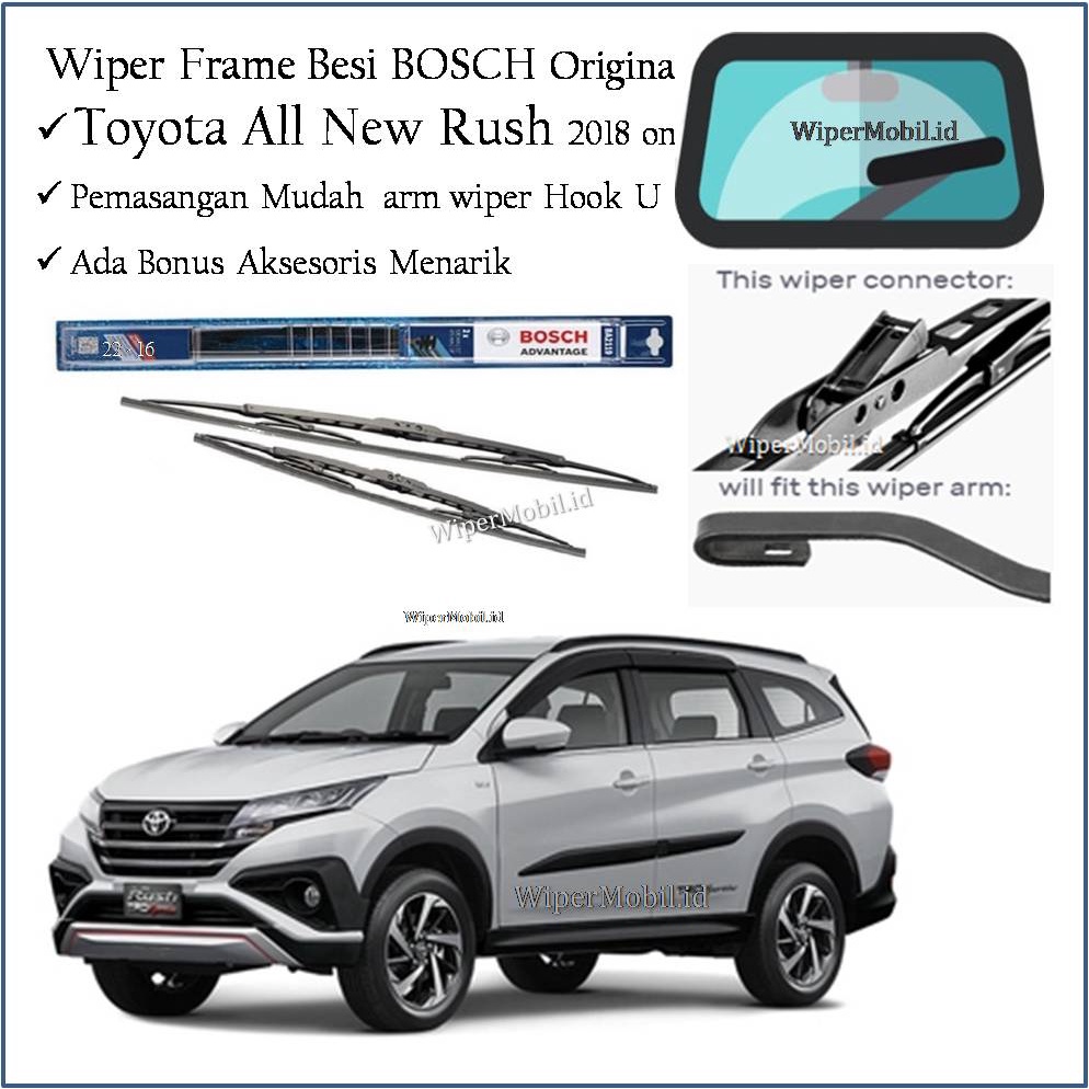 Jual Wiper Kaca Mobil Toyota All New Rush 2018 2019 2020 2021 2022 Merk ...