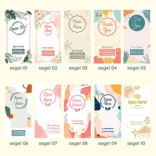 Jual Cetak Stiker Segel Box Packaging Hampers Custom | Label Box ...