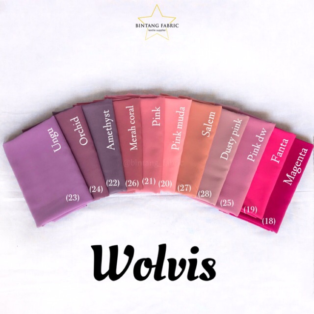 Jual Bahan Kain Wolfis Wolvis Wool Peach 1 meter | Shopee Indonesia