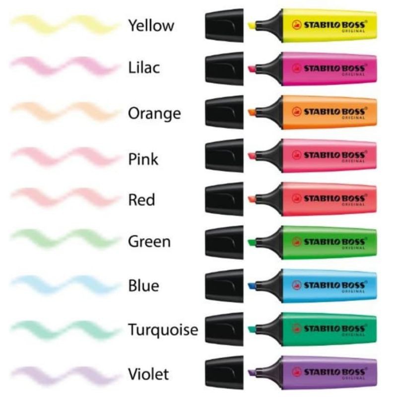 Jual Stabilo Boss Original Textliner Highlighter Warna Neon Harga ...