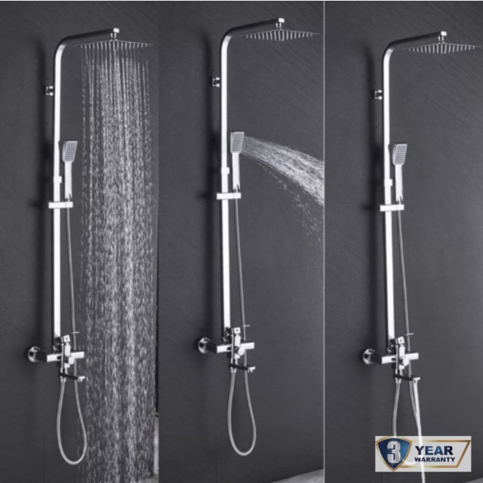 Jual HS321 Shower Tiang Column Set Mandi Kran Panas Dingin Mixer Chrome ...