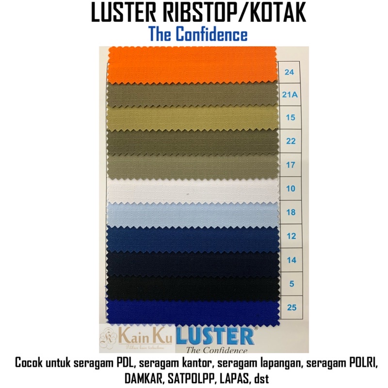 Jual KAIN LUSTER SERAGAM POLRI, SATPOLPP, LAPAS, SATPAM, DAMKAR, BPBD ...