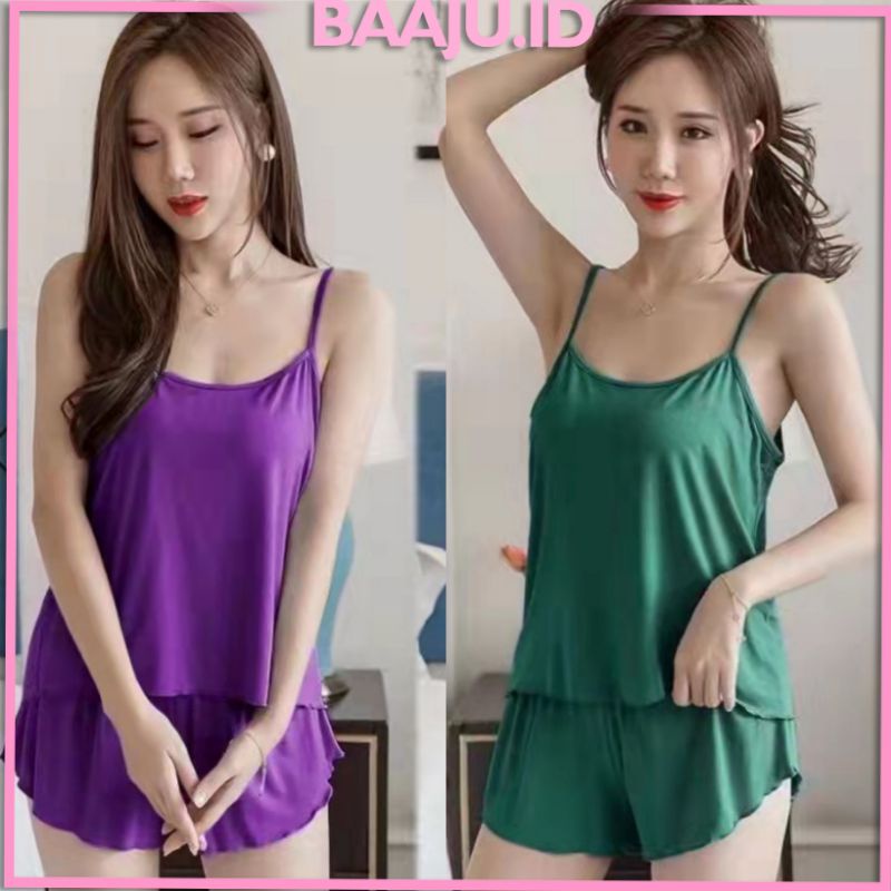Jual Baju Tidur Tanktop Sexy Setelan Baju Tidur Camisole Baju Tidur Dewasa Korean Style