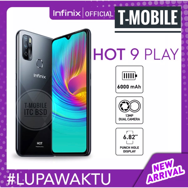 Jual INFINIX HOT 9 PLAY RAM 2GB 32GB / RAM 2/32GB - MIDNIGHT BLACK ...