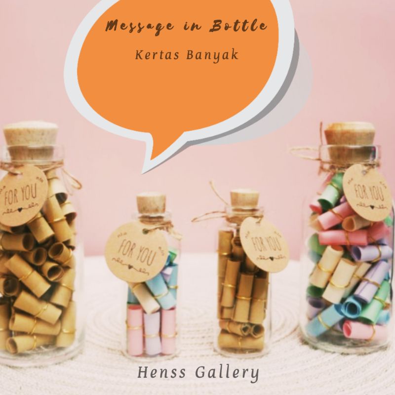 Jual Message in bottle/wish in bottle/botol surat part 2 | Shopee Indonesia