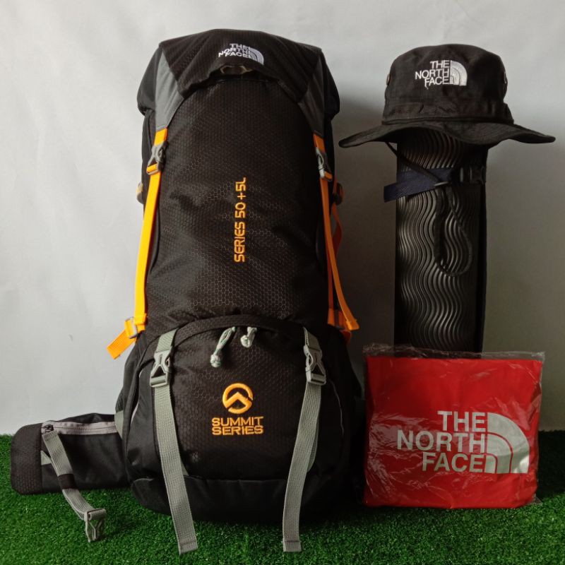 Jual Paket Carrier TNF Lokal 50 Liter + 5 Liter TR - Hitam | Shopee ...
