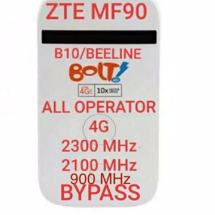 Jual ♗ Modem Wifi 4G Mifi Bolt ZTE MF90 Unlock All Operator BYPASS ...