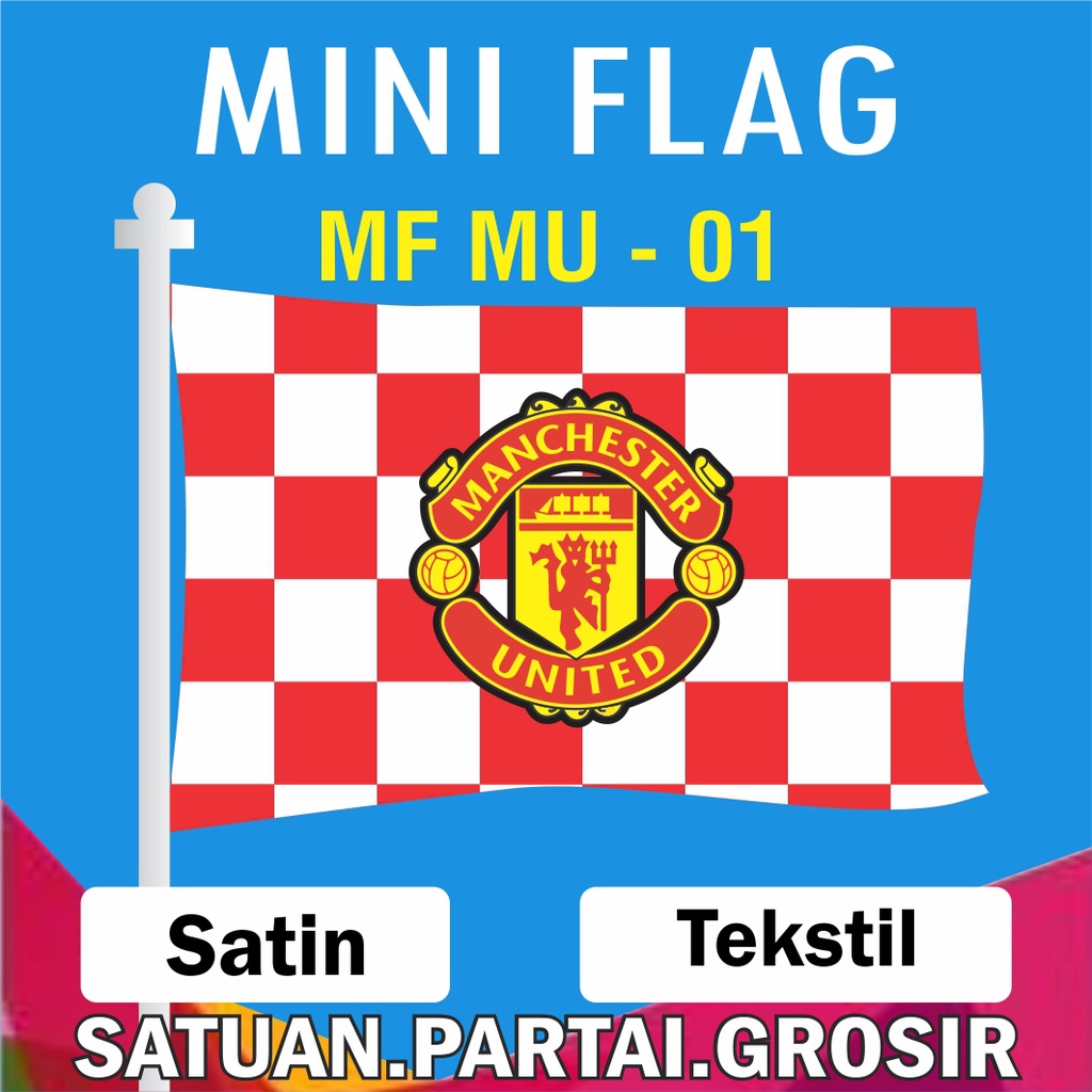 Jual MINI FLAG MANCHESTER UNITED / BENDERA MANCHESTER UNITED RED DEVIL ...