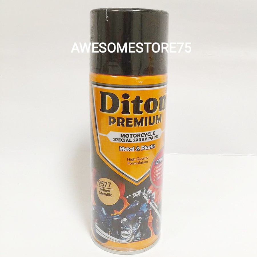 Jual DITON PREMIUM 9577 YELLOW METALLIC Kuning Metalik Cat Semprot ...