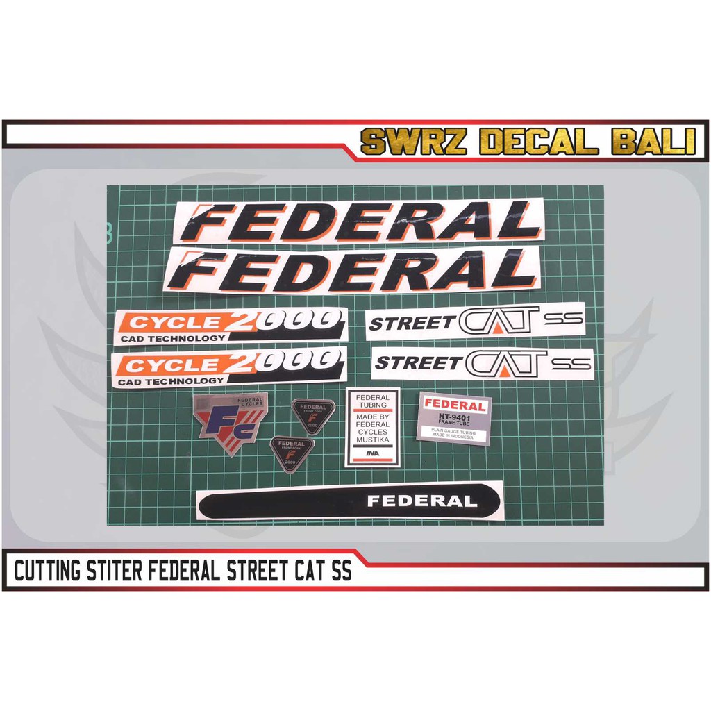 Jual DECAL CUTTING STIKER FEDERAL STREET CAT SS | Shopee Indonesia
