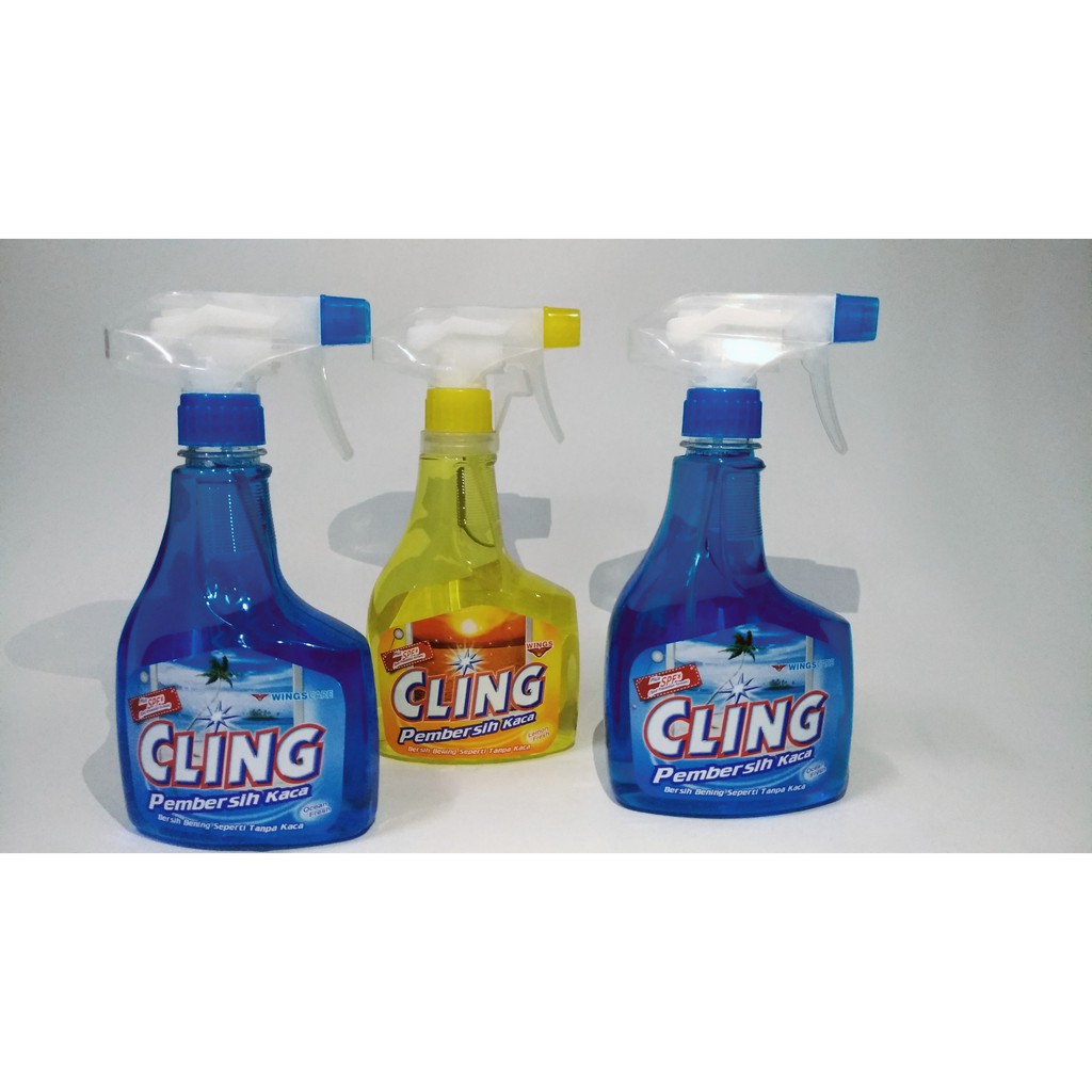 Jual CLING Pembersih Kaca Biru Botol 440 ml | Shopee Indonesia
