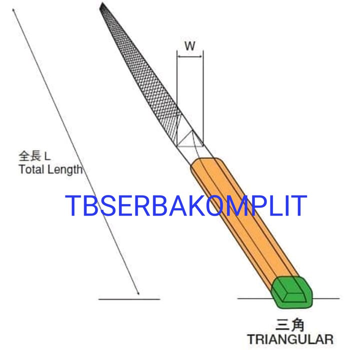 Jual Tsubosan SA-00802 Kikir Besi Segitiga 7.5 mm SA00802 Japan Triangle Files 2 Cut Japan ...