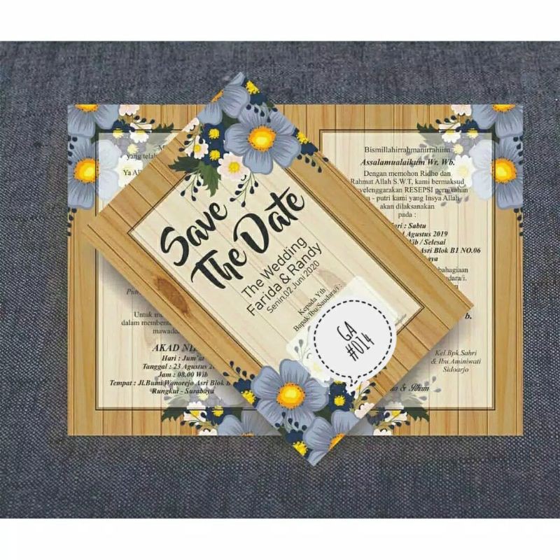 Jual undangan pernikahan custom desain / undangan murah elegan simple ...