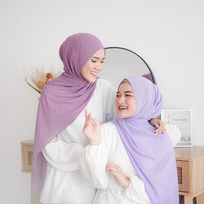 Jual Pashmina Ceruty BabyDoll Premium Part 2 / Jahit Tepi / Ukuran 180*75 cm | Shopee Indonesia