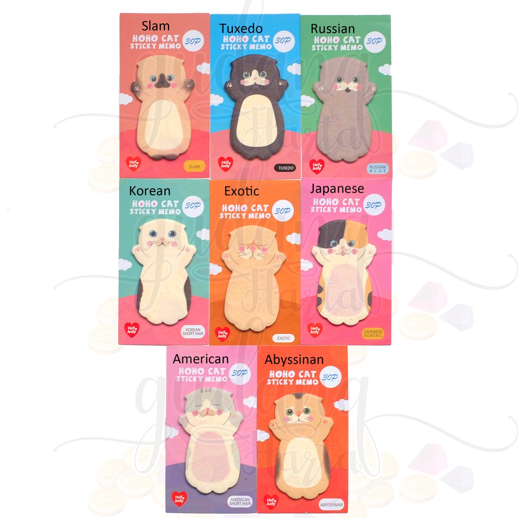 Jual Sticky Notes Kucing Lucu Unik Cat Memo Sticky Note GH 301270 ...