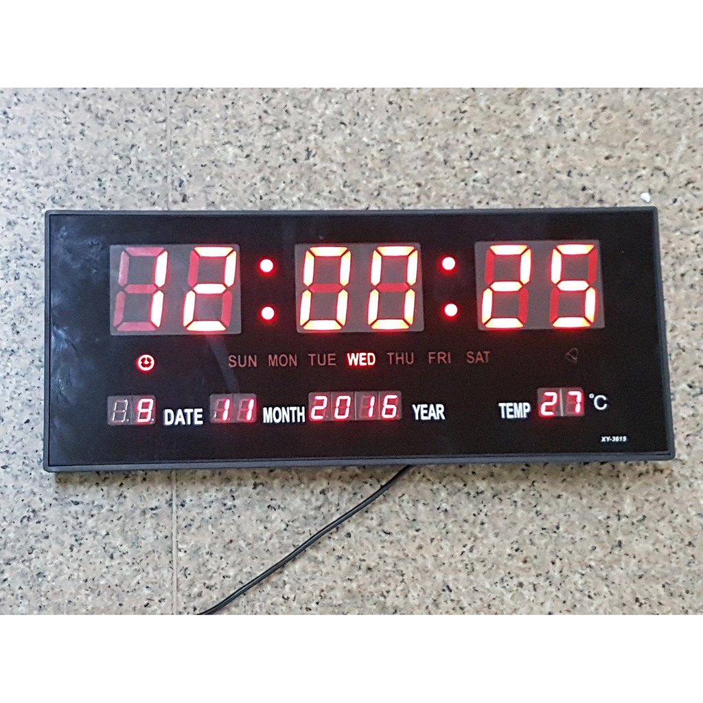 Jual Digital LED Clock XY-3615 ( ukuran : 36cm x 15cm ) LED MERAH ...