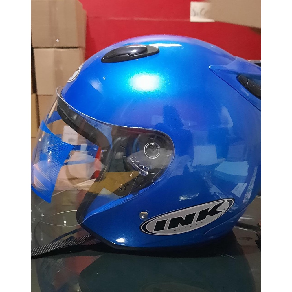 Jual HELM FREE STIKER INK MODEL CENTRO WARNA BIRU ICE | Shopee Indonesia