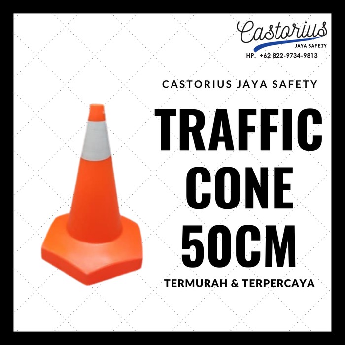 Jual TRAFFIC CONE PVC 50 cm BASE ORANGE KERUCUT LALU LINTAS SAFETY CONE | Shopee Indonesia