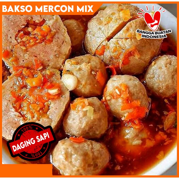 Jual BAKSO SAPI ASLI MIX MERCON - BAKSO PEDAS ENAK / HALAL / NON ...