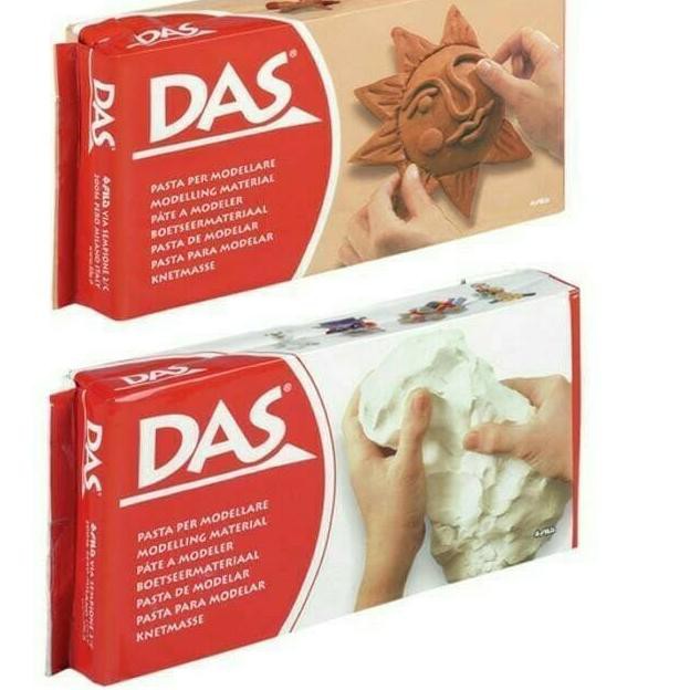 Jual Clay Tanah Liat DAS Putih / Coklat 500 gram Air Drying Modelling ...