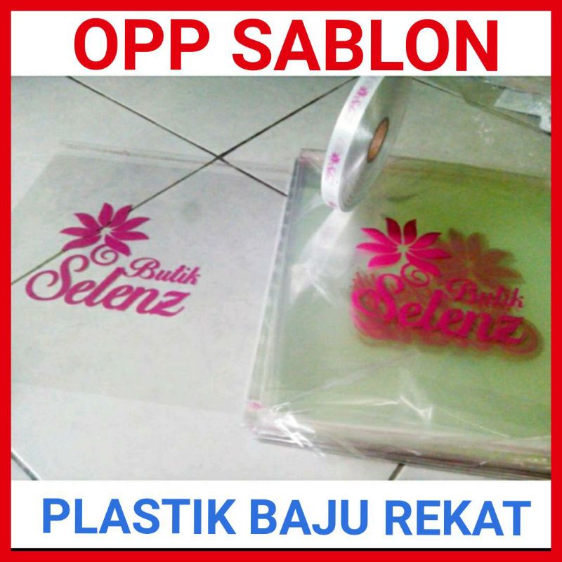 Jual plastik packing baju opp sablon custom 30x35cm 100pcs | Shopee ...