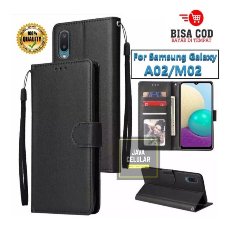 Jual SAMSUNG GALAXY A02/M02 CASE WALLET KULIT CASE DOMPET - LEATHER ...