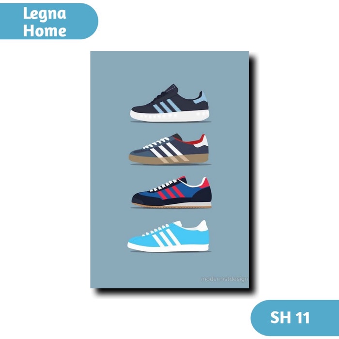 Jual dinding-hiasan- hiasan dinding poster kayu sepatu sneaker katalog ...