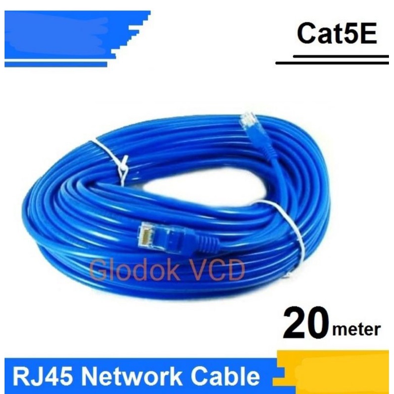 Jual KABEL LAN UTP CAT5E 20m INTERNET ETHERNET CABLE 20M RJ45 | Shopee ...